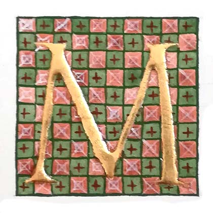 Illuminated Manuscripts Letter M